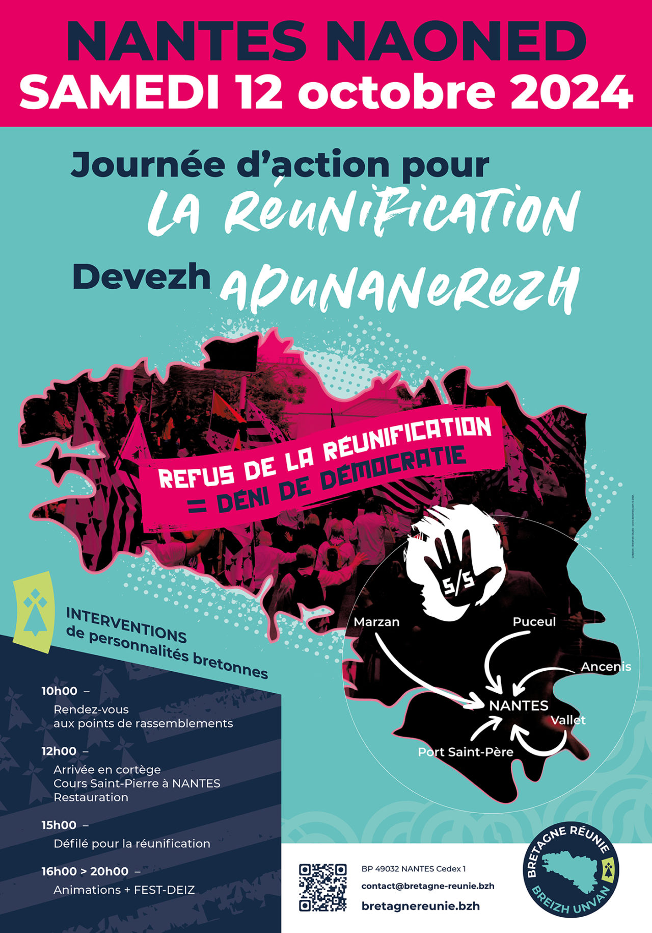 Journée d'action pour la réunification samedi 12 octobre 2024 à Nantes ...